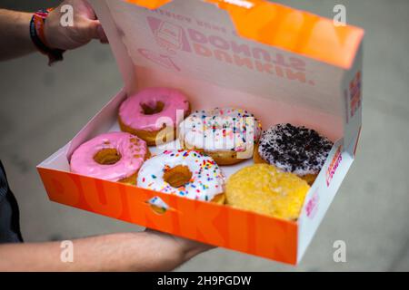 A box of Dunkin' Donuts Stock Photo - Alamy
