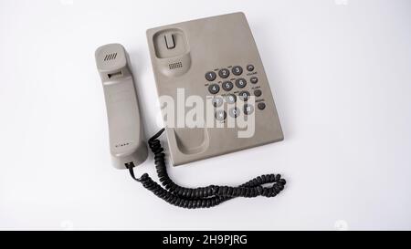 A wired telephone (or telefon) is a telephone connected to the public ...