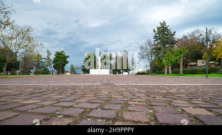 Larissa, the queen of the Thessalian plain, winter icon. Greece Stock Photo - Alamy