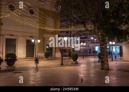 Christmas atmosphere in Europe. Taranto city in Puglia, Italy Stock ...