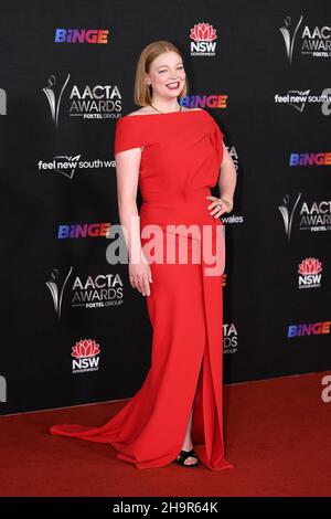 Sarah Snook arrives at the AACTA Awards at The Star, in Sydney ...