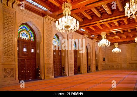 Women's Prayer Hall, Sultan Qaboos Grand Mosque, Muscat, Muscat, Oman ...
