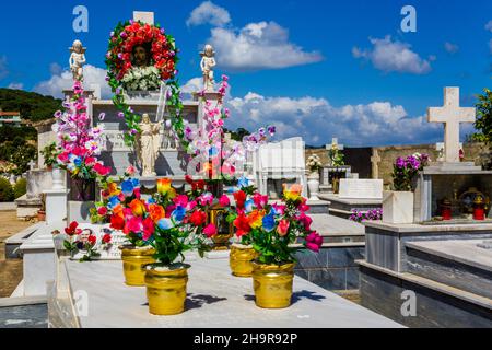 Greek Orthodox Cemetery in Crete, Crete, Greece Stock Photo - Alamy