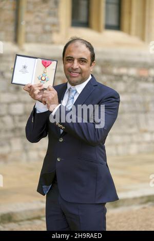 Mr. Zuber Issa from Blackburn with his award after he was made a CBE ...