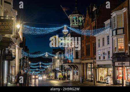 Guildford town centre at night Stock Photo - Alamy