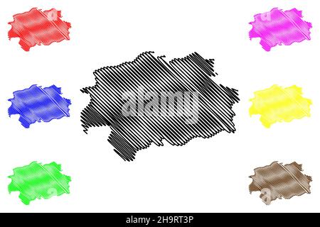 Kallakurichi district (Tamil Nadu State, Republic of India) map vector ...