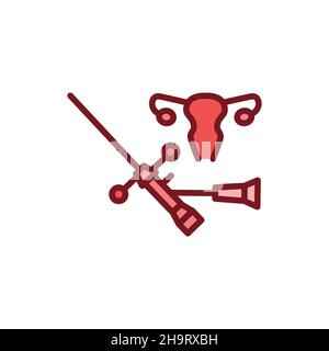 Cystoscopy line icon. Outline pictogram for web page Stock Vector Image ...