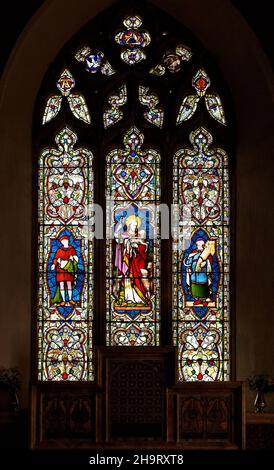 The reaper stained glass, St Mary and St Bartholomew`s Church, Hampton ...