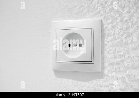 German circular recess socket with two round holes for 2 pins europlugs ...