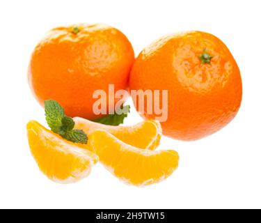 slices of mandarin close-up Stock Photo - Alamy