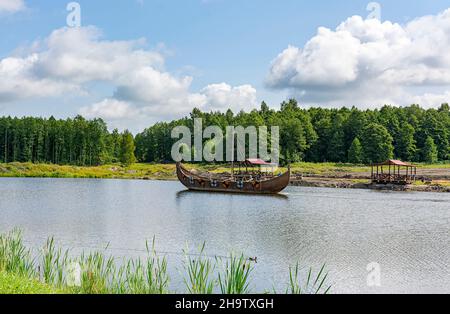 Sula village, 14, Stolbtsovsky district, Minsk region, Belarus. August ...