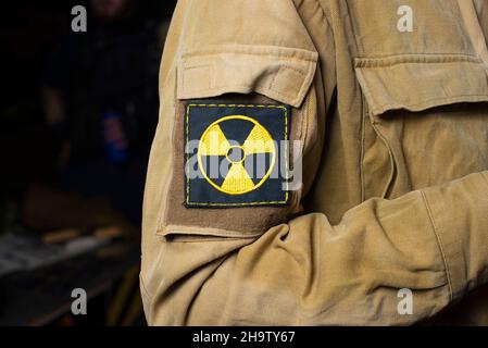 liquidator uniform with the sign of radiation of the consequences of an ...