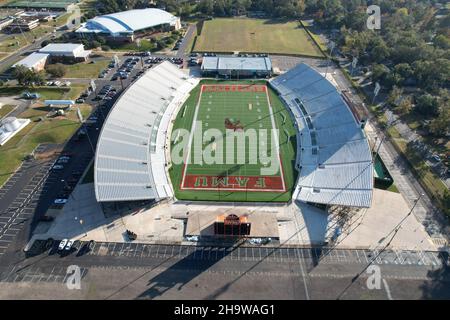 An aerial view of Bragg Memorial Stadium on the campus of Florida A&M ...