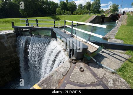 Berg locks, Bergs slussar, Göta Canal, Sweden Stock Photo - Alamy