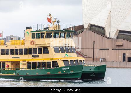 Sydney ferry MV Sirius is a first fleet class Sydney ferry, here ...
