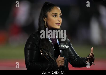 Specrtum 1 News reporter Kristen Lago at the CIF Southern Section ...