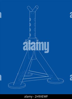Axle stand isolated. 3d illustration Stock Photo - Alamy