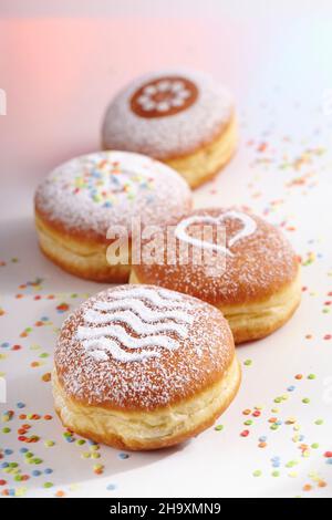 Assorted Carnival doughnuts Stock Photo - Alamy