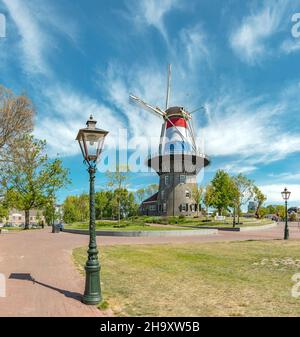 Tower windmill called De Valk Stock Photo - Alamy