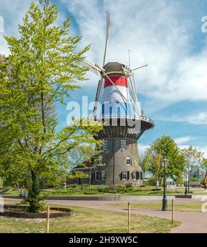 Tower windmill called De Valk Stock Photo - Alamy