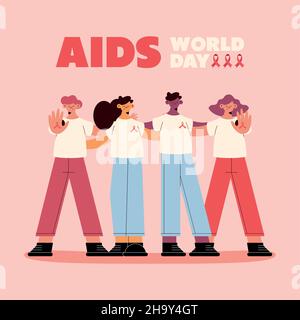 people aids day campaign characters Stock Vector Image & Art - Alamy