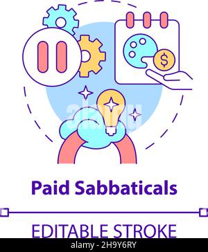 Paid sabbatical leave linear icon Stock Vector Image & Art - Alamy
