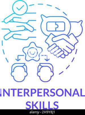 Interpersonal communication gradient linear vector icon Stock Vector ...