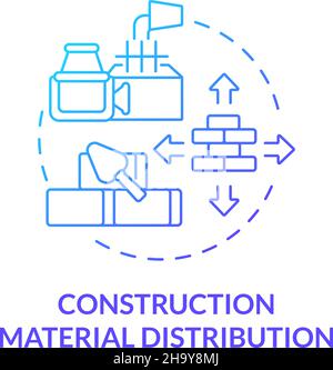 IT hardware distribution blue gradient concept icon Stock Vector Image ...