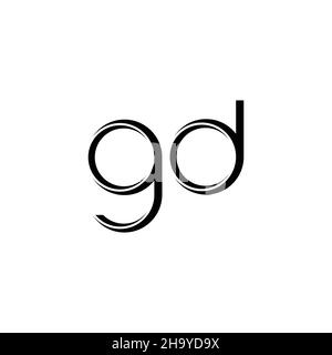 GD Logo monogram with slice shape blackground design template Stock ...
