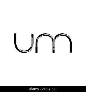 Letter UM Logo Design Template. UM, U M Letter Logo Modern, Flat ...