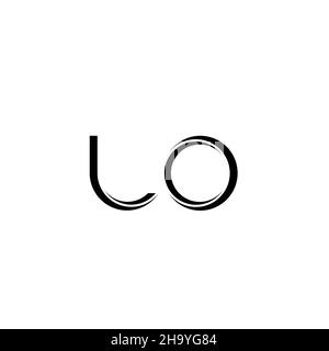 LO Logo monogram with slice rounded modern design template isolated on white background Stock ...