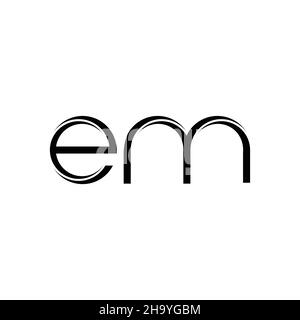 EM Monogram Logo geometric initial with wing shape style design ...