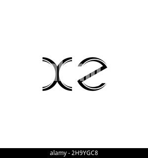 XZ monogram initial logo design with shield and pillar shape design ...