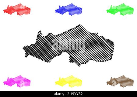 Kamrup district (Assam State, Republic of India) map vector ...
