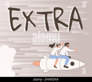 Conceptual caption Time For Bonus. Word for a sum of money added to a ...