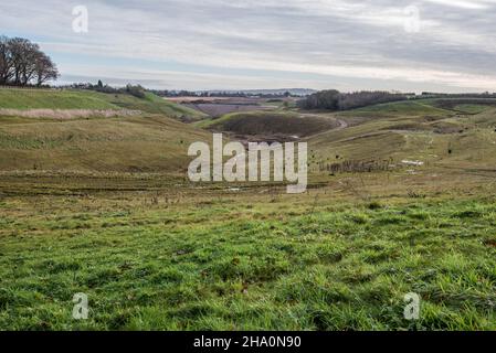 The silica sand quarry at Sandbach in Cheshire, also known as Arclid ...