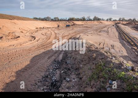 The silica sand quarry at Sandbach in Cheshire, also known as Arclid ...