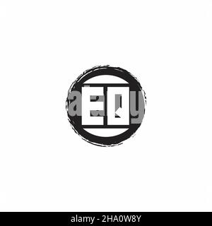 EQ logo. E Q design. White EQ letter. EQ/E Q letter logo design ...