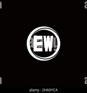 EW E W Letter Logo Design in Black Colors. Creative Modern Letters ...