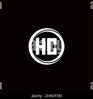 HC monogram initials logo design with shield icon template Stock Vector ...