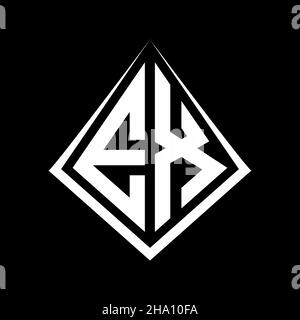 EX monogram initials logo design with shield icon template Stock Vector ...