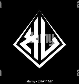 LX logo letters monogram with prisma shape design template vector icon ...