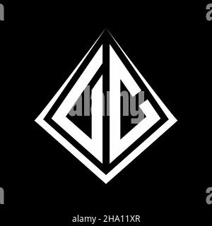 CD monogram initials logo design with shield icon template Stock Vector ...