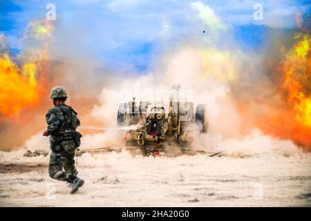 SHIHEZI, CHINA - JUNE 24, 2020 - A regiment Fire Battalion of Xinjiang ...