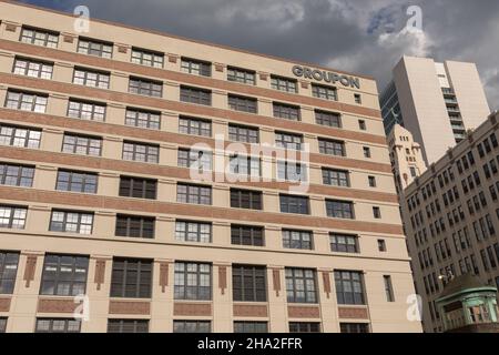 Chicago, Illinois, USA Groupon building at 600 West Chicago Stock Photo ...