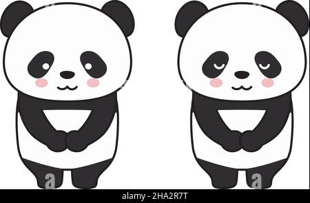 Cartoon bear bowing to someone. Vector illustration isolated on a ...