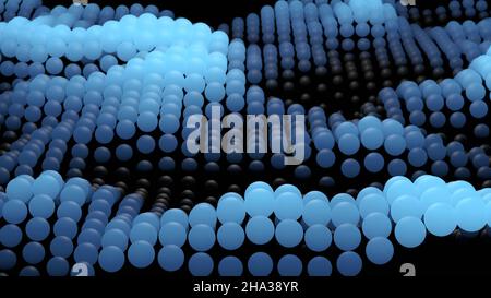 3d rendered illustration of balls floating around in a room. Studio ...
