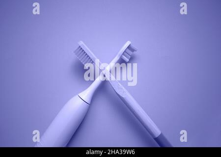 color of the year 2022. bamboo toothbrushes in very peri colors are a ...