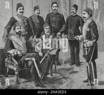 Mohamed Tewfik Pasha, 1852 – 1892, aka Tawfiq of Egypt. Khedive, or ...