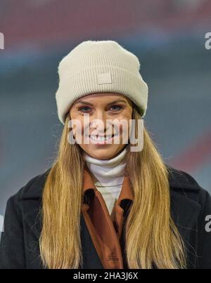 DAZN sports presenter Laura Wontorra, portrait, smiles, Allianz Arena ...